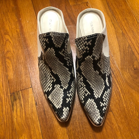 Gianni Bini | Shoes | Gianni Bini Snake Skin Leather Mule Heel Boots ...
